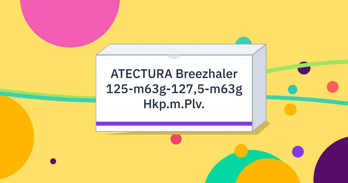 Symbolbild: Packung mit der Aufschrift ATECTURA Breezhaler 125-m63g-127,5-m63g Hkp.m.Plv. (PZN 17635872) – Verfügbarkeit und Bezug in Apotheken in Frankfurt am Main