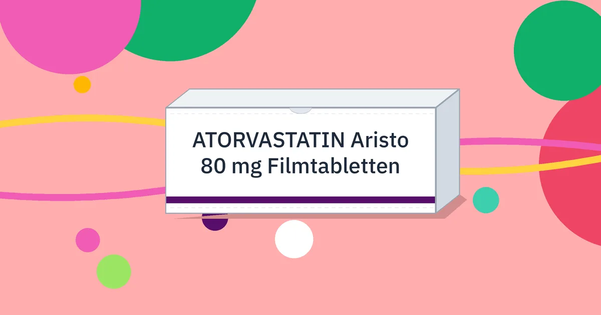 Symbolbild: Packung mit der Aufschrift ATORVASTATIN Aristo 80 mg Filmtabletten (PZN 09670044) – Verfügbarkeit und Bezug in Apotheken in Frankfurt am Main