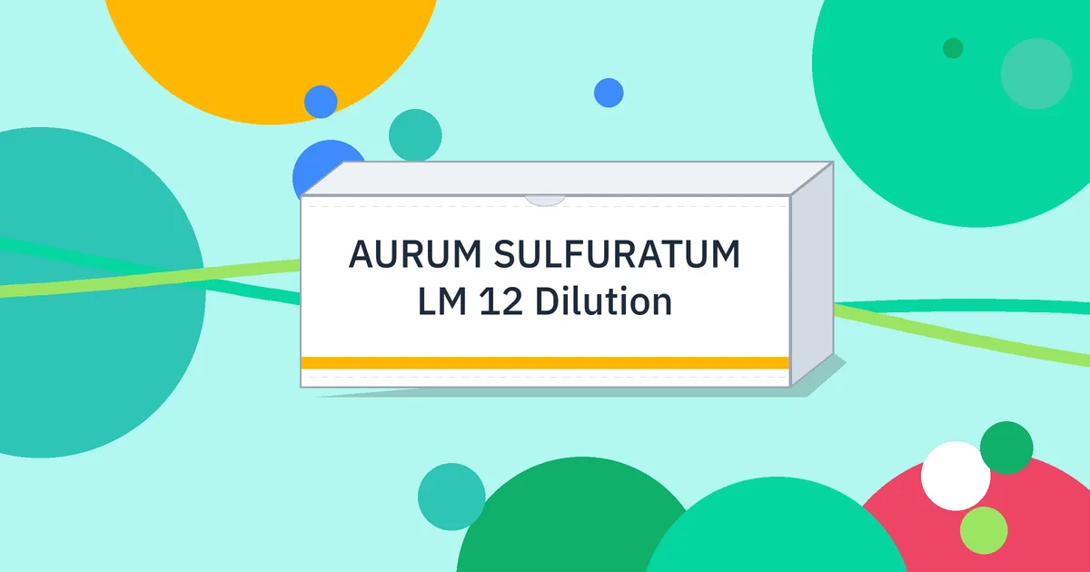 Symbolbild: Packung mit der Aufschrift AURUM SULFURATUM LM 12 Dilution (PZN 09430400) – Verfügbarkeit und Bezug in Apotheken in Frankfurt am Main