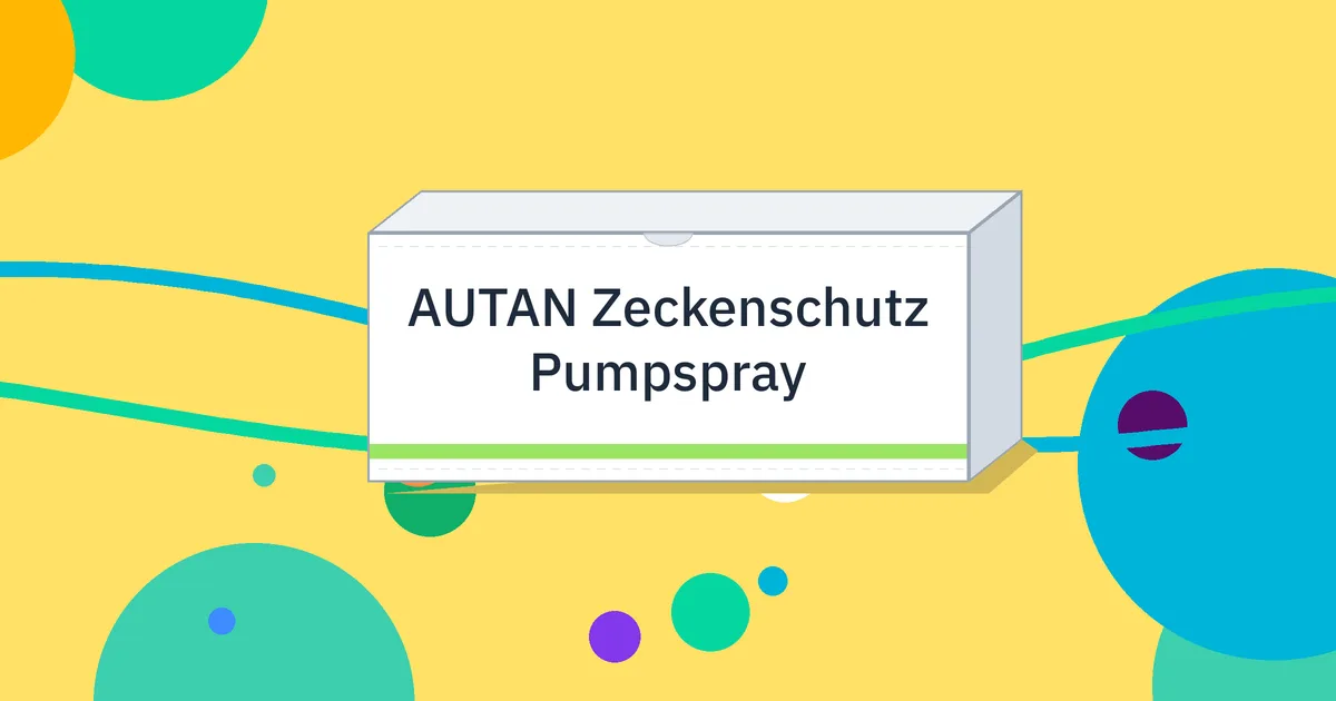 Symbolbild: Packung mit der Aufschrift AUTAN Zeckenschutz Pumpspray (PZN 19136311) – Verfügbarkeit und Bezug in Apotheken in Frankfurt am Main