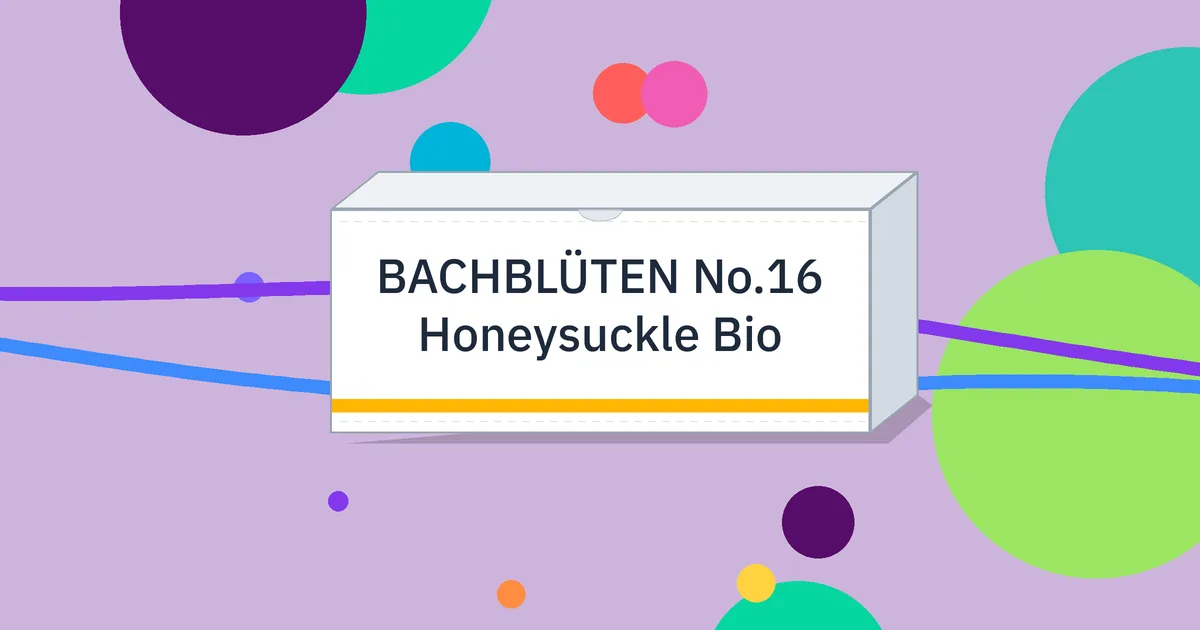 Symbolbild: Packung mit der Aufschrift BACHBLÜTEN No.16 Honeysuckle Bio (PZN 10310629) – Verfügbarkeit und Bezug in Apotheken in Frankfurt am Main
