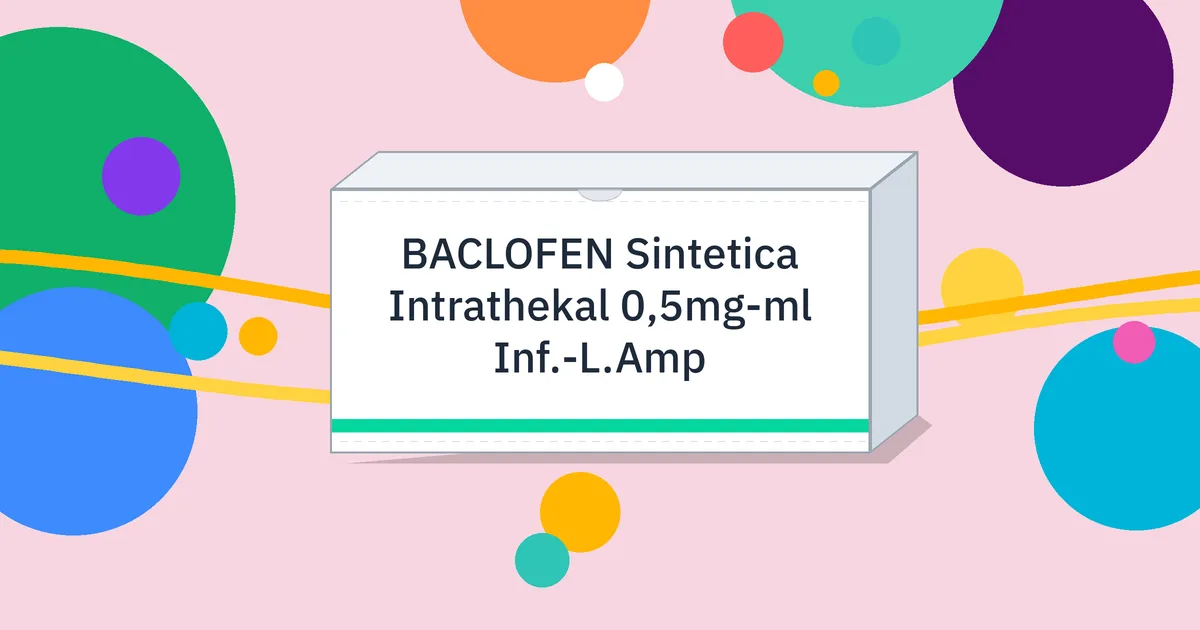Symbolbild: Packung mit der Aufschrift BACLOFEN Sintetica Intrathekal 0,5mg-ml Inf.-L.Amp (PZN 16731131) – Verfügbarkeit und Bezug in Apotheken in Frankfurt am Main