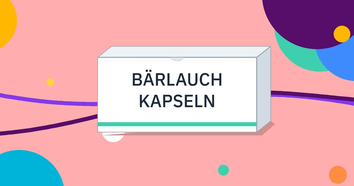 Symbolbild: Packung mit der Aufschrift BÄRLAUCH KAPSELN (PZN 07722104) – Verfügbarkeit und Bezug in Apotheken in Frankfurt am Main