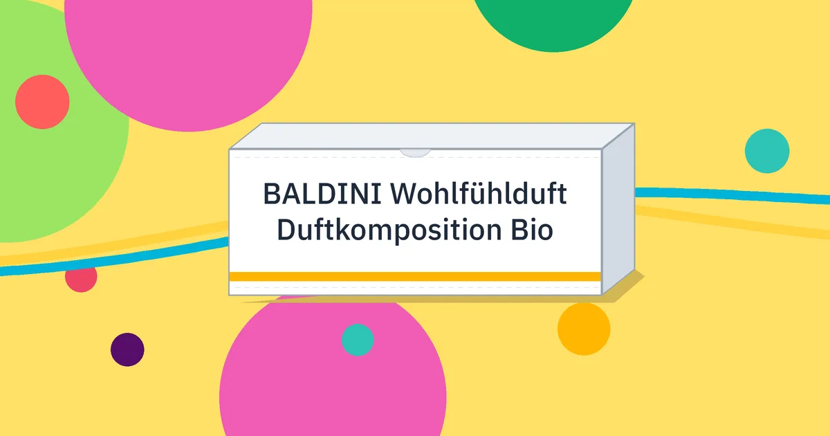Symbolbild: Packung mit der Aufschrift BALDINI Wohlfühlduft Duftkomposition Bio (PZN 19270825) – Verfügbarkeit und Bezug in Apotheken in Frankfurt am Main