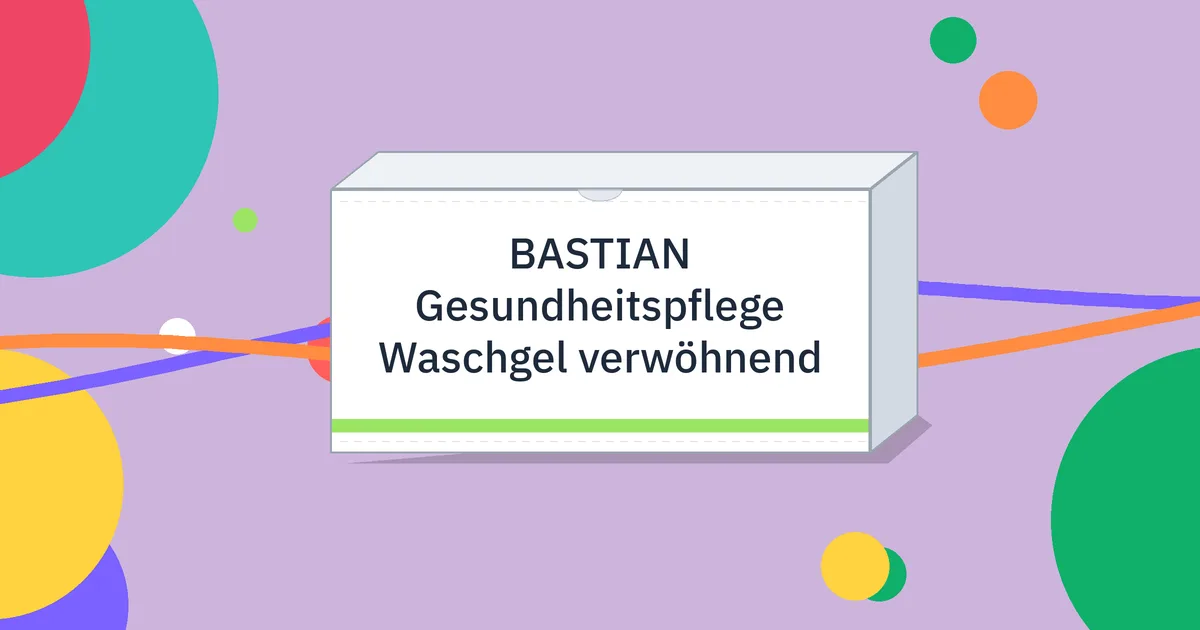 Symbolbild: Packung mit der Aufschrift BASTIAN Gesundheitspflege Waschgel verwöhnend (PZN 01633581) – Verfügbarkeit und Bezug in Apotheken in Frankfurt am Main