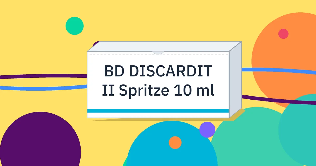 Symbolbild: Packung mit der Aufschrift BD DISCARDIT II Spritze 10 ml (PZN 07654609) – Verfügbarkeit und Bezug in Apotheken in Frankfurt am Main