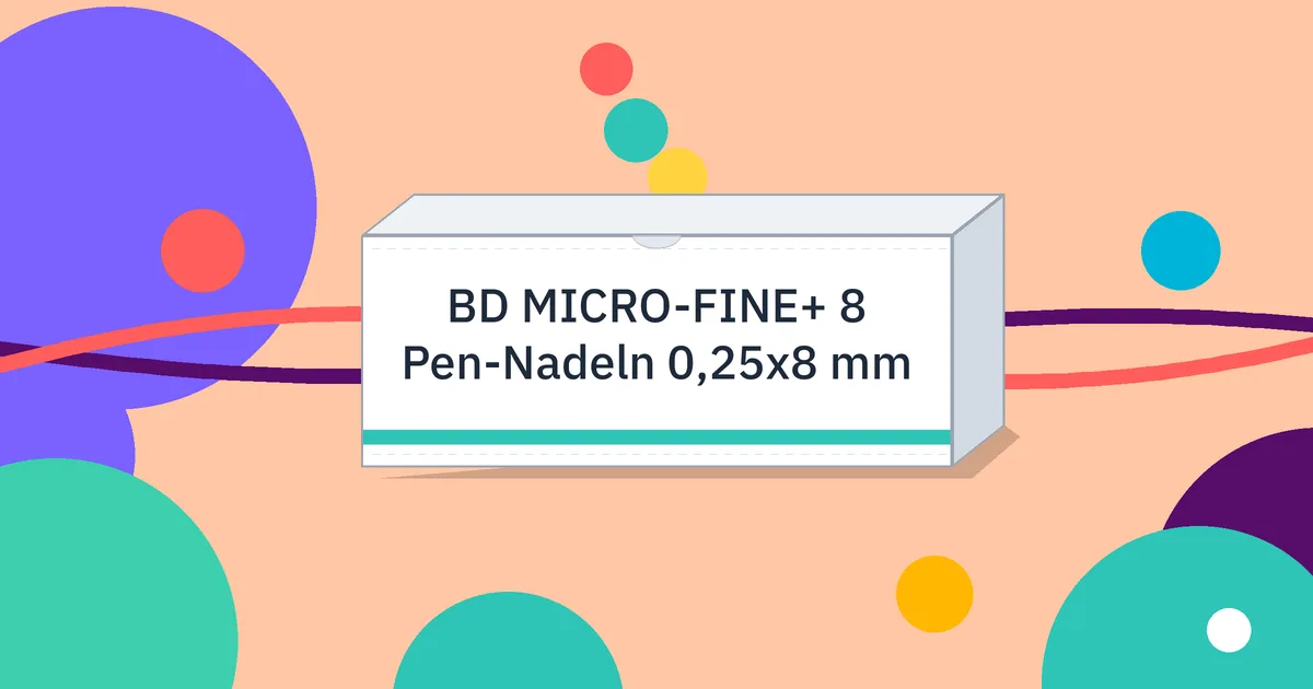 Symbolbild: Packung mit der Aufschrift BD MICRO-FINE+ 8 Pen-Nadeln 0,25x8 mm (PZN 12339212) – Verfügbarkeit und Bezug in Apotheken in Frankfurt am Main