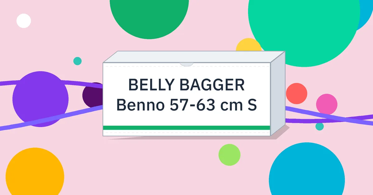 Symbolbild: Packung mit der Aufschrift BELLY BAGGER Benno 57-63 cm S (PZN 18019678) – Verfügbarkeit und Bezug in Apotheken in Frankfurt am Main