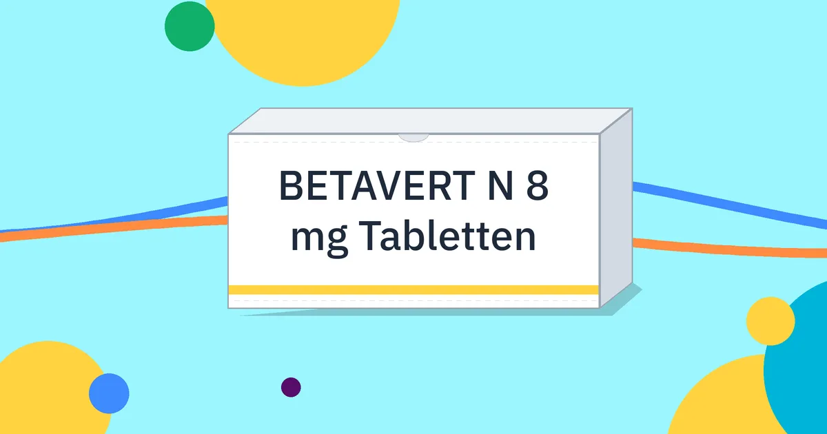 Symbolbild: Packung mit der Aufschrift BETAVERT N 8 mg Tabletten (PZN 06064739) – Verfügbarkeit und Bezug in Apotheken in Frankfurt am Main