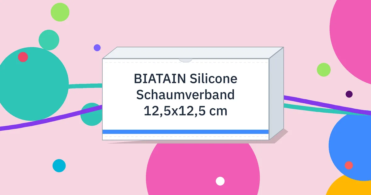 Symbolbild: Packung mit der Aufschrift BIATAIN Silicone Schaumverband 12,5x12,5 cm (PZN 18711262) – Verfügbarkeit und Bezug in Apotheken in Frankfurt am Main