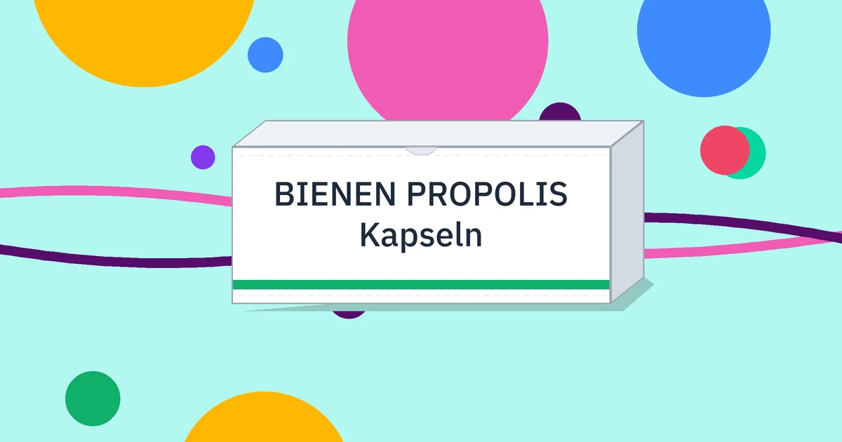Symbolbild: Packung mit der Aufschrift BIENEN PROPOLIS Kapseln (PZN 15231633) – Verfügbarkeit und Bezug in Apotheken in Frankfurt am Main