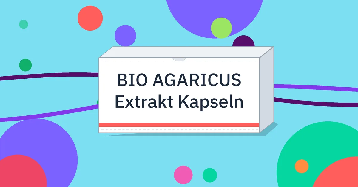 Symbolbild: Packung mit der Aufschrift BIO AGARICUS Extrakt Kapseln (PZN 17626784) – Verfügbarkeit und Bezug in Apotheken in Frankfurt am Main