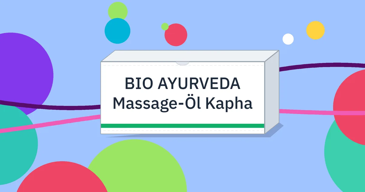 Symbolbild: Packung mit der Aufschrift BIO AYURVEDA Massage-Öl Kapha (PZN 05549280) – Verfügbarkeit und Bezug in Apotheken in Frankfurt am Main
