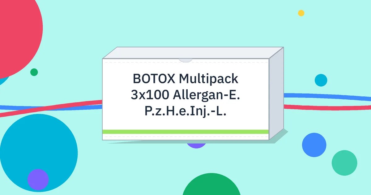 Symbolbild: Packung mit der Aufschrift BOTOX Multipack 3x100 Allergan-E. P.z.H.e.Inj.-L. (PZN 15258419) – Verfügbarkeit und Bezug in Apotheken in Frankfurt am Main