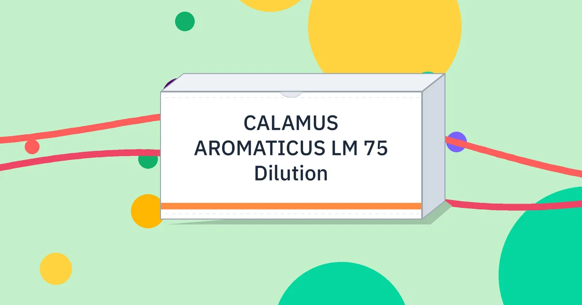 Symbolbild: Packung mit der Aufschrift CALAMUS AROMATICUS LM 75 Dilution (PZN 13405201) – Verfügbarkeit und Bezug in Apotheken in Frankfurt am Main