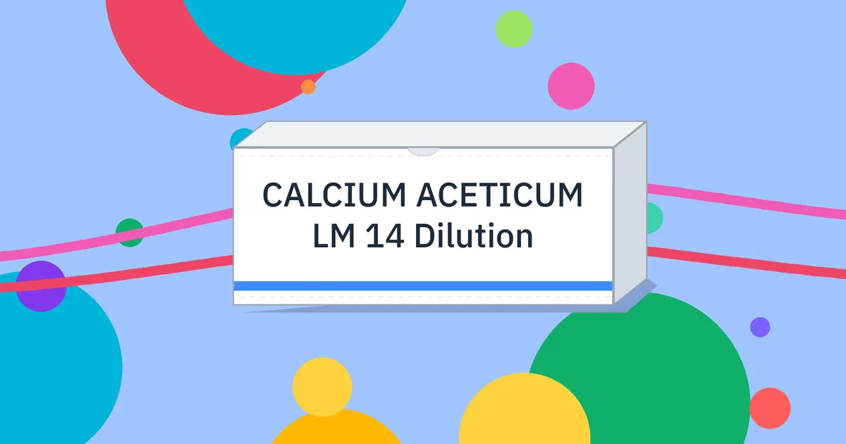 Symbolbild: Packung mit der Aufschrift CALCIUM ACETICUM LM 14 Dilution (PZN 13405603) – Verfügbarkeit und Bezug in Apotheken in Frankfurt am Main