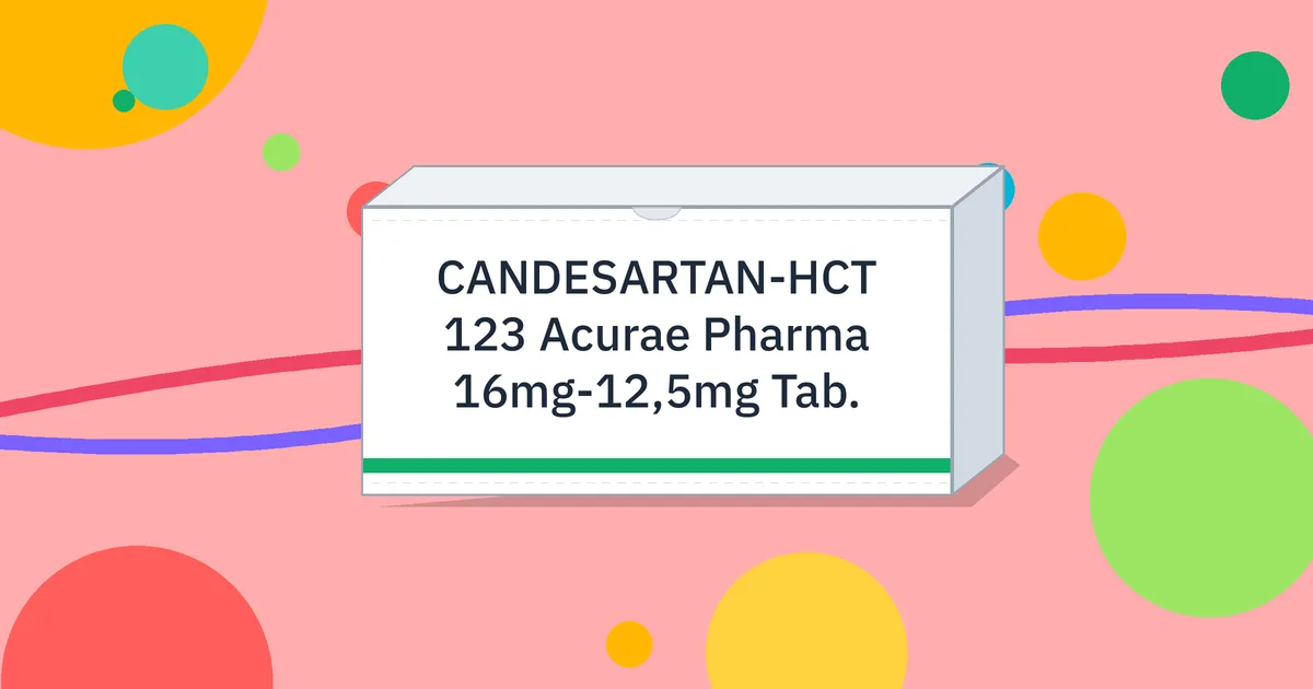 Symbolbild: Packung mit der Aufschrift CANDESARTAN-HCT 123 Acurae Pharma 16mg-12,5mg Tab. (PZN 19266539) – Verfügbarkeit und Bezug in Apotheken in Frankfurt am Main