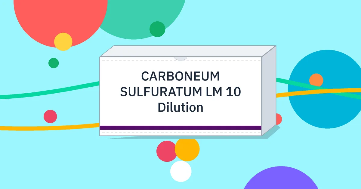 Symbolbild: Packung mit der Aufschrift CARBONEUM SULFURATUM LM 10 Dilution (PZN 12809830) – Verfügbarkeit und Bezug in Apotheken in Frankfurt am Main