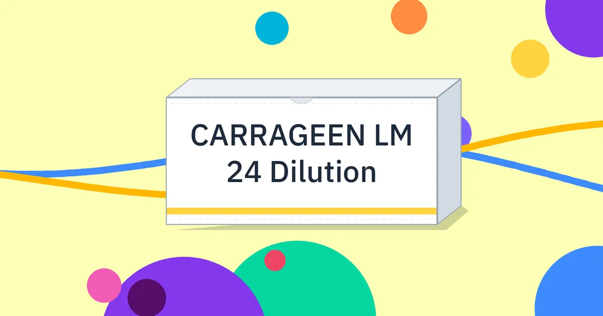 Symbolbild: Packung mit der Aufschrift CARRAGEEN LM 24 Dilution (PZN 13431144) – Verfügbarkeit und Bezug in Apotheken in Frankfurt am Main