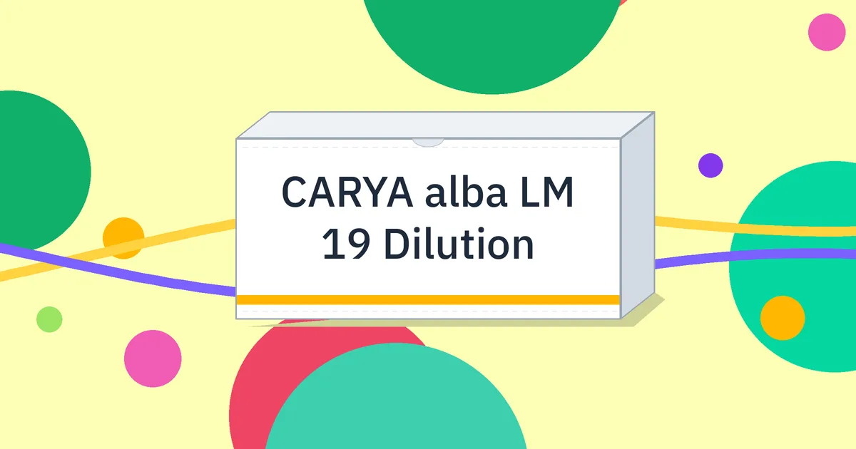 Symbolbild: Packung mit der Aufschrift CARYA alba LM 19 Dilution (PZN 13431575) – Verfügbarkeit und Bezug in Apotheken in Frankfurt am Main