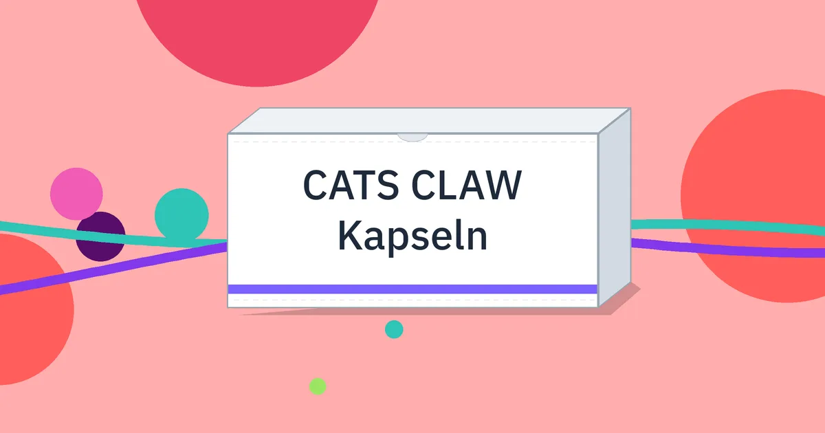 Symbolbild: Packung mit der Aufschrift CATS CLAW Kapseln (PZN 16939334) – Verfügbarkeit und Bezug in Apotheken in Frankfurt am Main