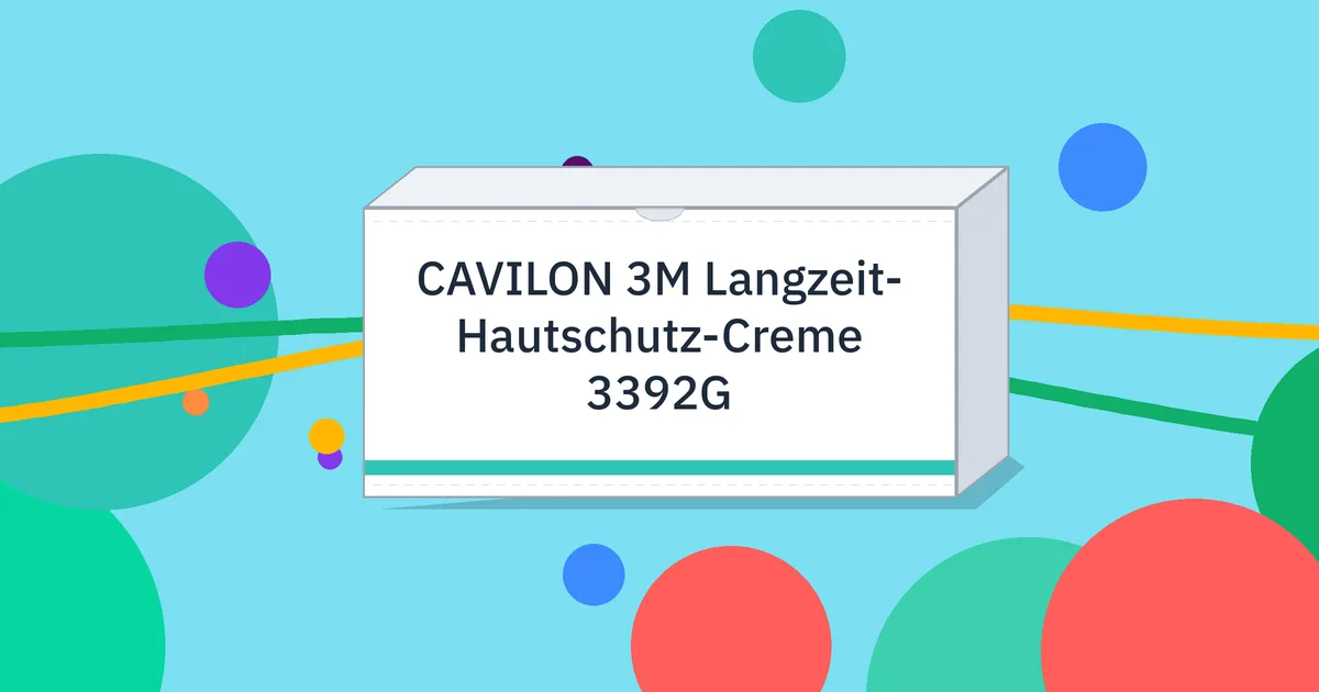 Symbolbild: Packung mit der Aufschrift CAVILON 3M Langzeit-Hautschutz-Creme 3392G (PZN 17283829) – Verfügbarkeit und Bezug in Apotheken in Frankfurt am Main