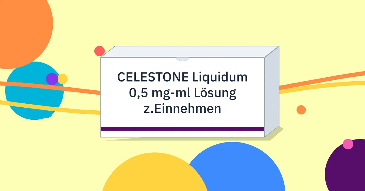 Symbolbild: Packung mit der Aufschrift CELESTONE Liquidum 0,5 mg-ml Lösung z.Einnehmen (PZN 16941822) – Verfügbarkeit und Bezug in Apotheken in Frankfurt am Main