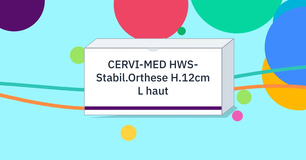 Symbolbild: Packung mit der Aufschrift CERVI-MED HWS-Stabil.Orthese H.12cm L haut (PZN 20304914) – Verfügbarkeit und Bezug in Apotheken in Frankfurt am Main