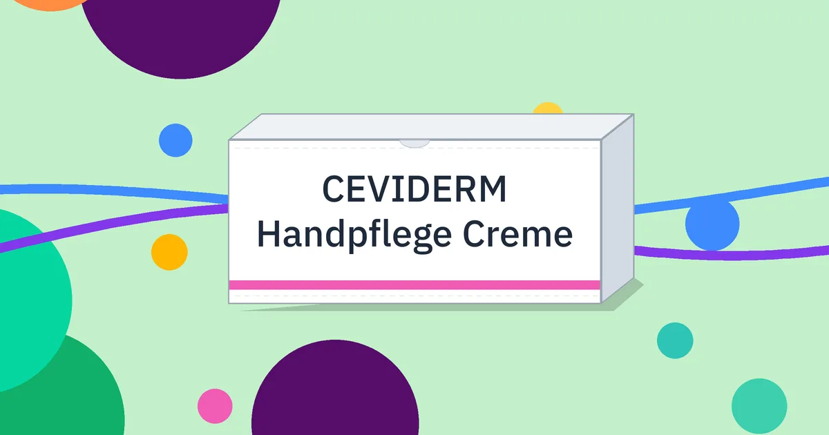 Symbolbild: Packung mit der Aufschrift CEVIDERM Handpflege Creme (PZN 15260971) – Verfügbarkeit und Bezug in Apotheken in Frankfurt am Main