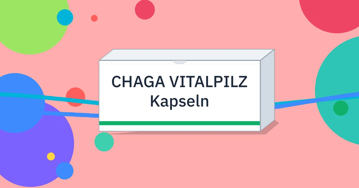Symbolbild: Packung mit der Aufschrift CHAGA VITALPILZ Kapseln (PZN 18853909) – Verfügbarkeit und Bezug in Apotheken in Frankfurt am Main