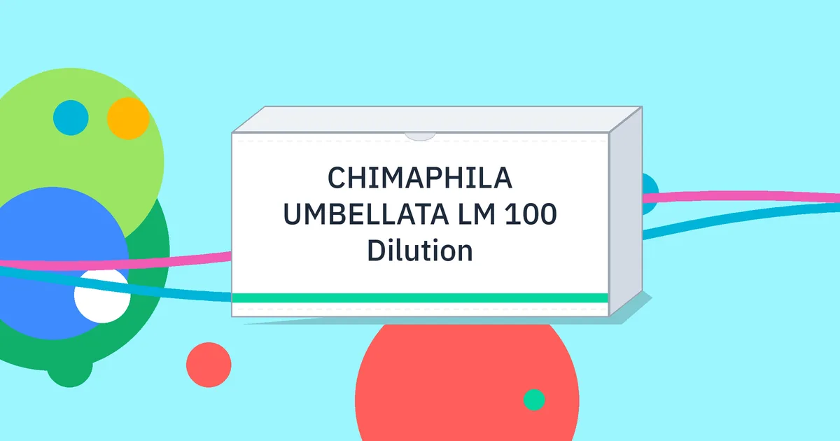 Symbolbild: Packung mit der Aufschrift CHIMAPHILA UMBELLATA LM 100 Dilution (PZN 12813671) – Verfügbarkeit und Bezug in Apotheken in Frankfurt am Main
