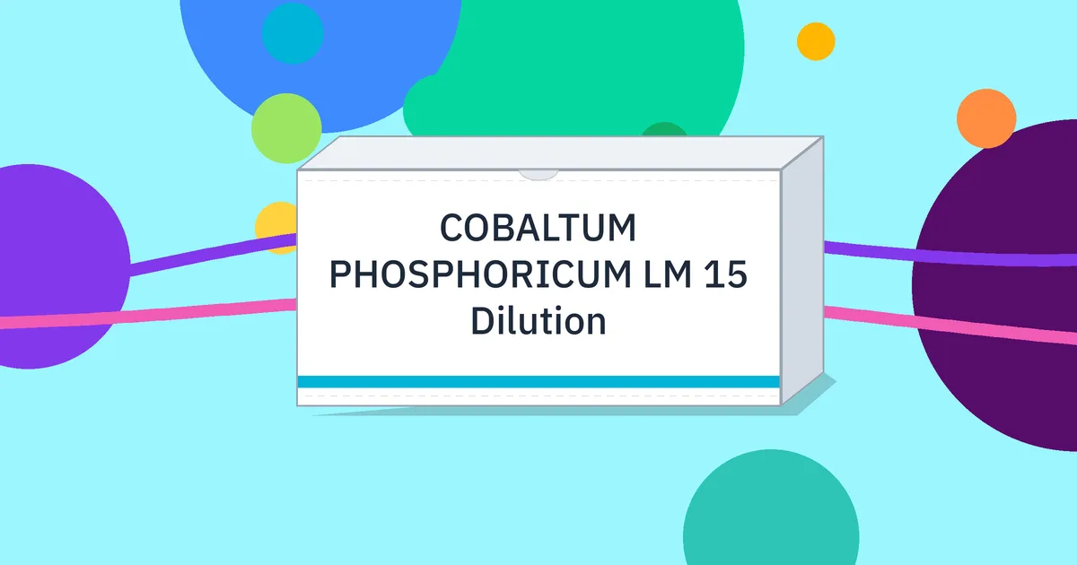 Symbolbild: Packung mit der Aufschrift COBALTUM PHOSPHORICUM LM 15 Dilution (PZN 12824060) – Verfügbarkeit und Bezug in Apotheken in Frankfurt am Main