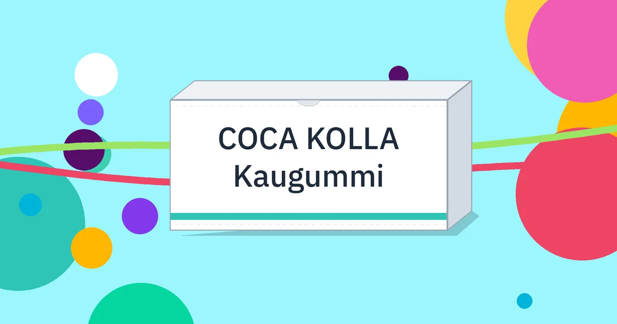 Symbolbild: Packung mit der Aufschrift COCA KOLLA Kaugummi (PZN 11880441) – Verfügbarkeit und Bezug in Apotheken in Frankfurt am Main