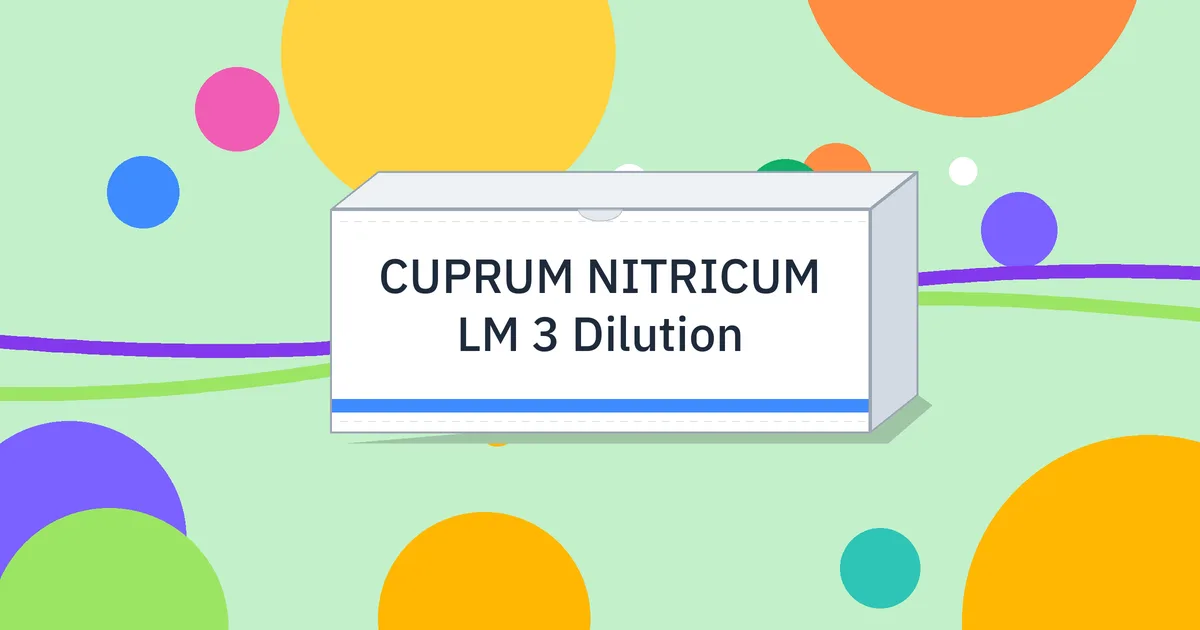 Symbolbild: Packung mit der Aufschrift CUPRUM NITRICUM LM 3 Dilution (PZN 12838458) – Verfügbarkeit und Bezug in Apotheken in Frankfurt am Main