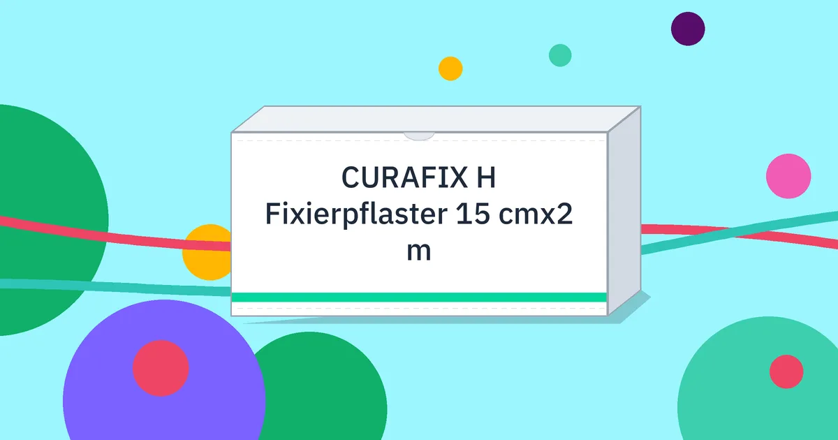Symbolbild: Packung mit der Aufschrift CURAFIX H Fixierpflaster 15 cmx2 m (PZN 01727342) – Verfügbarkeit und Bezug in Apotheken in Frankfurt am Main