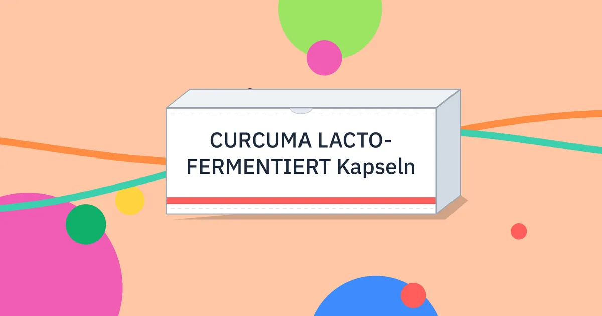 Symbolbild: Packung mit der Aufschrift CURCUMA LACTO-FERMENTIERT Kapseln (PZN 17448489) – Verfügbarkeit und Bezug in Apotheken in Frankfurt am Main