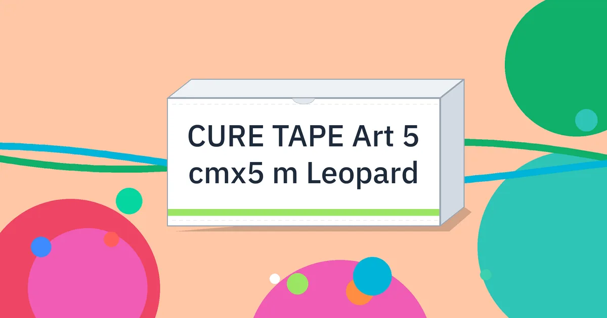 Symbolbild: Packung mit der Aufschrift CURE TAPE Art 5 cmx5 m Leopard (PZN 12581485) – Verfügbarkeit und Bezug in Apotheken in Frankfurt am Main