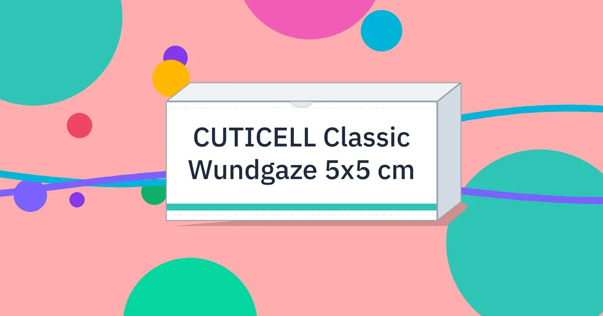 Symbolbild: Packung mit der Aufschrift CUTICELL Classic Wundgaze 5x5 cm (PZN 18090357) – Verfügbarkeit und Bezug in Apotheken in Frankfurt am Main