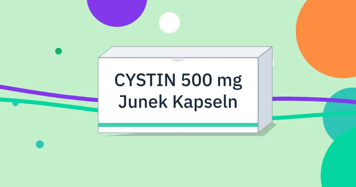 Symbolbild: Packung mit der Aufschrift CYSTIN 500 mg Junek Kapseln (PZN 00132463) – Verfügbarkeit und Bezug in Apotheken in Frankfurt am Main