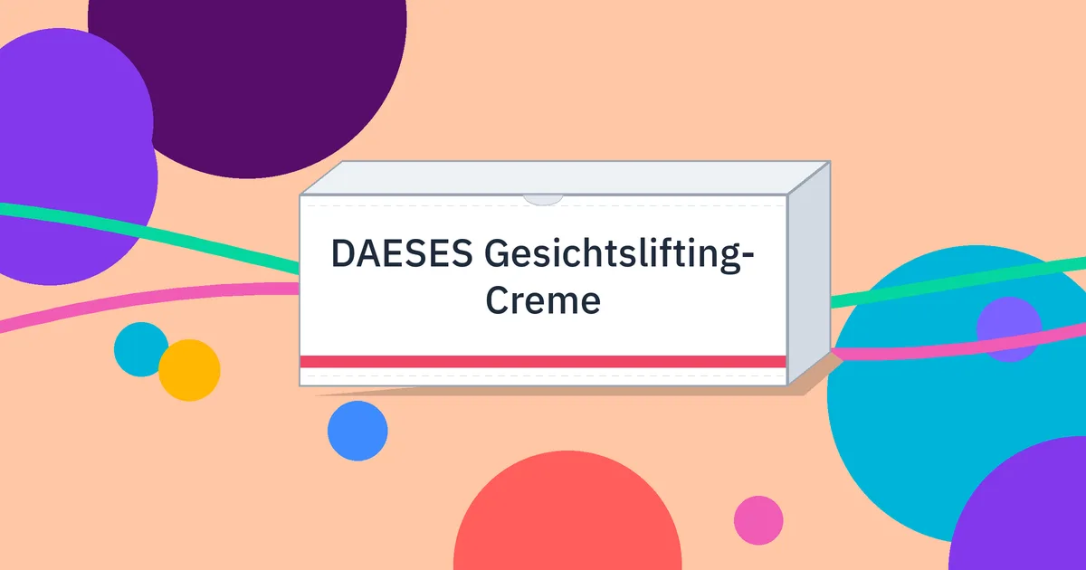 Symbolbild: Packung mit der Aufschrift DAESES Gesichtslifting-Creme (PZN 18098962) – Verfügbarkeit und Bezug in Apotheken in Frankfurt am Main