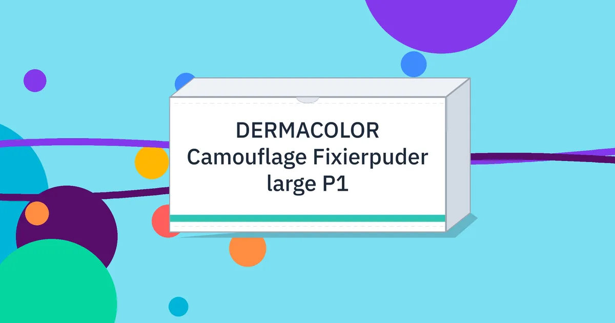 Symbolbild: Packung mit der Aufschrift DERMACOLOR Camouflage Fixierpuder large P1 (PZN 15820140) – Verfügbarkeit und Bezug in Apotheken in Frankfurt am Main