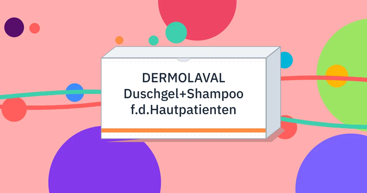 Symbolbild: Packung mit der Aufschrift DERMOLAVAL Duschgel+Shampoo f.d.Hautpatienten (PZN 01745506) – Verfügbarkeit und Bezug in Apotheken in Frankfurt am Main
