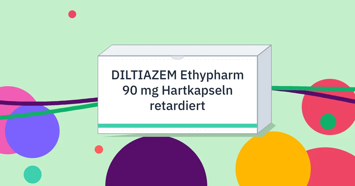 Symbolbild: Packung mit der Aufschrift DILTIAZEM Ethypharm 90 mg Hartkapseln retardiert (PZN 13822086) – Verfügbarkeit und Bezug in Apotheken in Frankfurt am Main