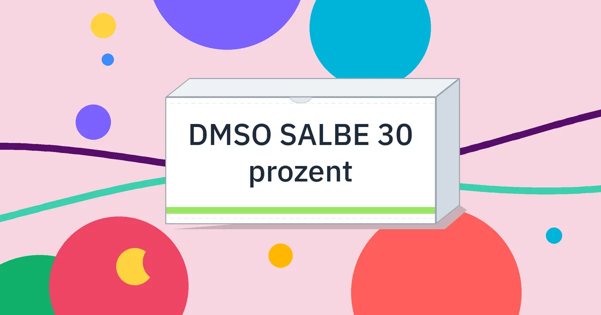 Symbolbild: Packung mit der Aufschrift DMSO SALBE 30 prozent (PZN 16615844) – Verfügbarkeit und Bezug in Apotheken in Frankfurt am Main