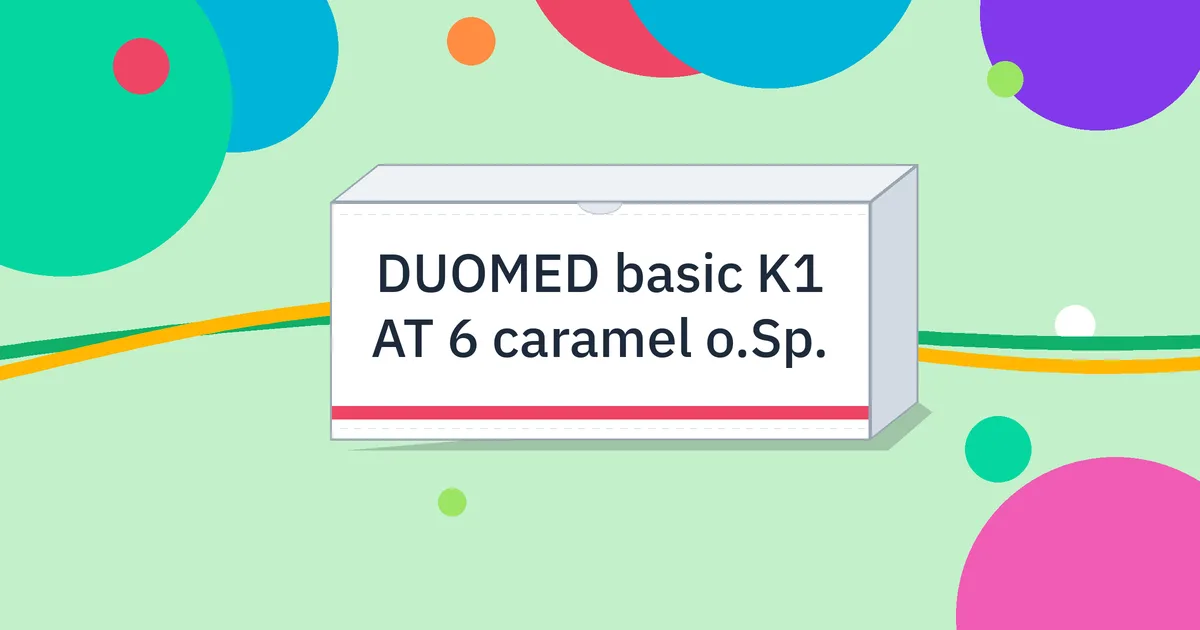 Symbolbild: Packung mit der Aufschrift DUOMED basic K1 AT 6 caramel o.Sp. (PZN 20902549) – Verfügbarkeit und Bezug in Apotheken in Frankfurt am Main