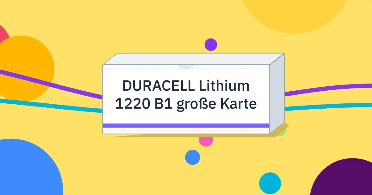 Symbolbild: Packung mit der Aufschrift DURACELL Lithium 1220 B1 große Karte (PZN 10223735) – Verfügbarkeit und Bezug in Apotheken in Frankfurt am Main