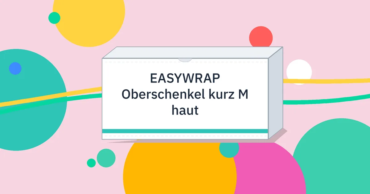 Symbolbild: Packung mit der Aufschrift EASYWRAP Oberschenkel kurz M haut (PZN 18748874) – Verfügbarkeit und Bezug in Apotheken in Frankfurt am Main