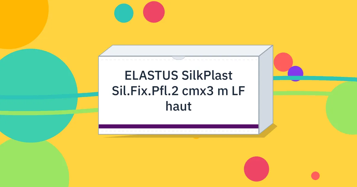 Symbolbild: Packung mit der Aufschrift ELASTUS SilkPlast Sil.Fix.Pfl.2 cmx3 m LF haut (PZN 12855468) – Verfügbarkeit und Bezug in Apotheken in Frankfurt am Main