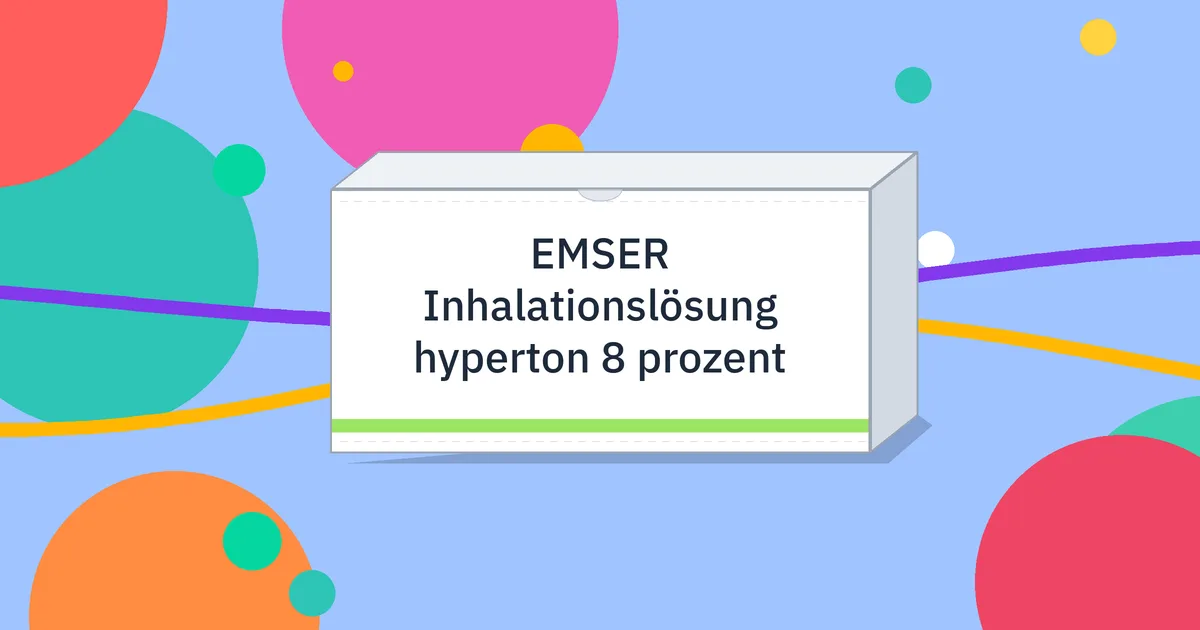 Symbolbild: Packung mit der Aufschrift EMSER Inhalationslösung hyperton 8 prozent (PZN 16851792) – Verfügbarkeit und Bezug in Apotheken in Frankfurt am Main