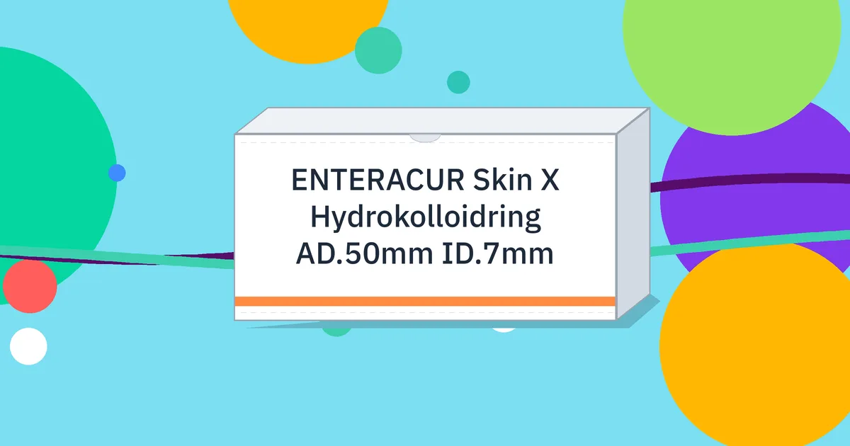 Symbolbild: Packung mit der Aufschrift ENTERACUR Skin X Hydrokolloidring AD.50mm ID.7mm (PZN 19122355) – Verfügbarkeit und Bezug in Apotheken in Frankfurt am Main
